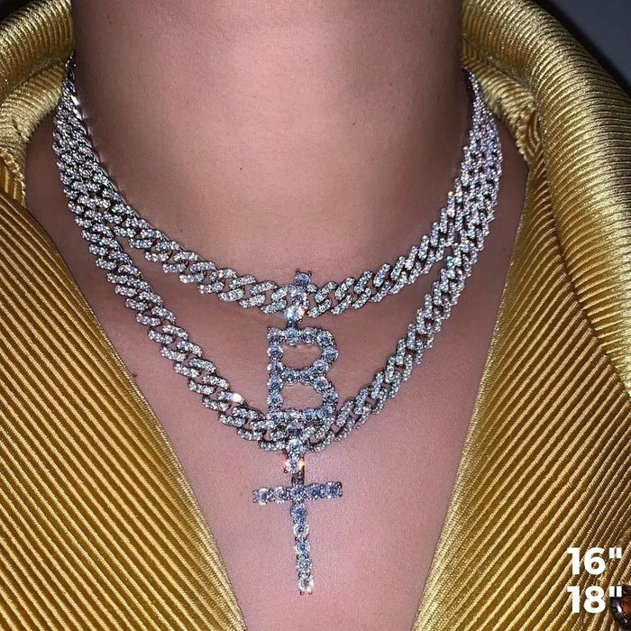 ICY INITIAL NECKLACE - Necklaces - BBYKUTE